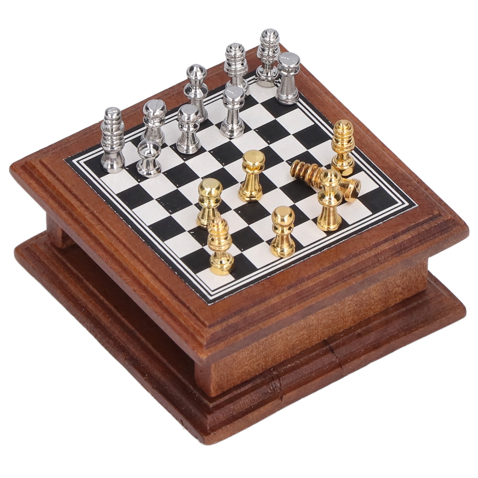 Buy Miniature Chess Set, Mini Dollhouse Furniture Portable For Home ...