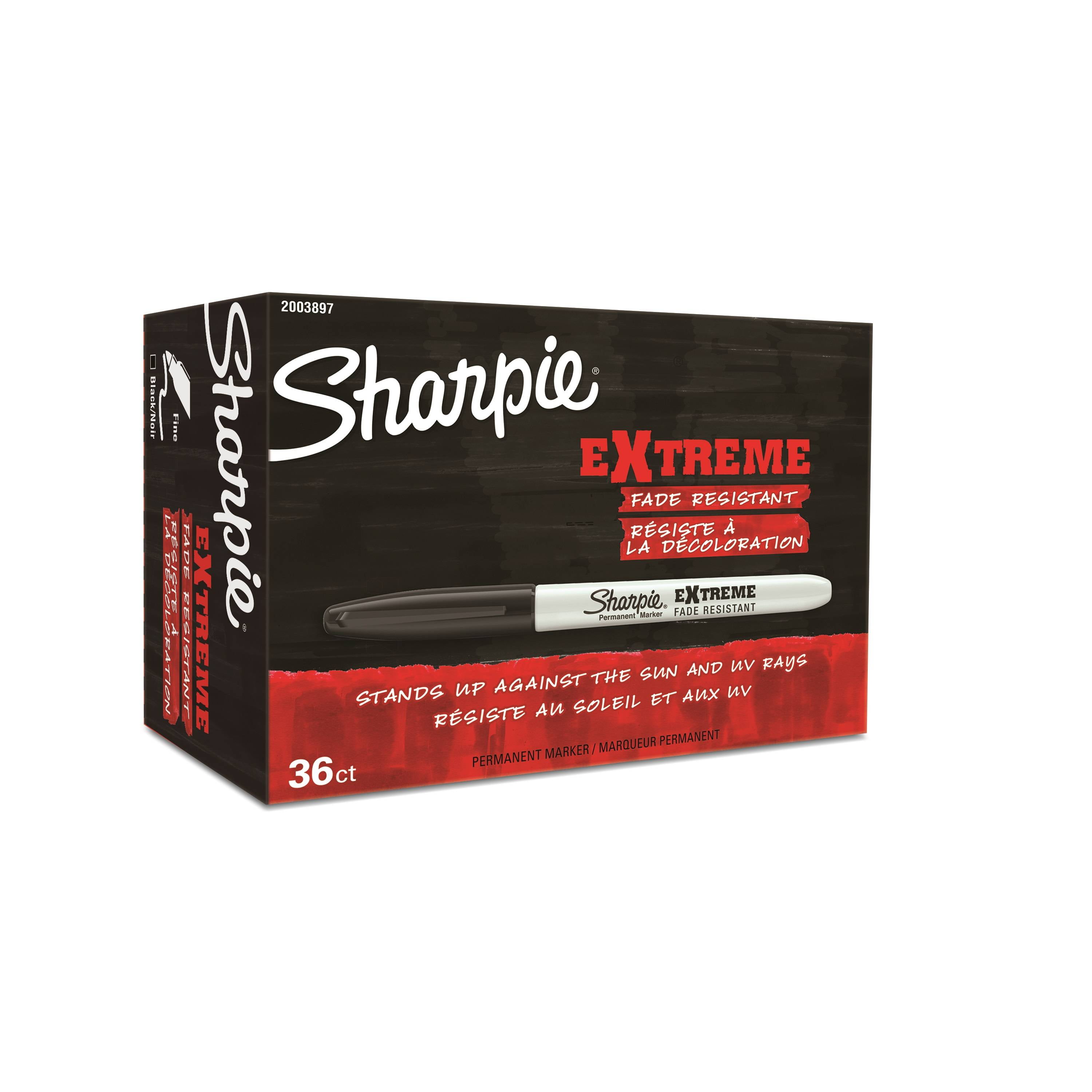 Sharpie Extreme Permanent Markers, Fine Point, Black, 36 Count ...