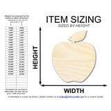 Unfinished Wood Apple Shape | DIY School Teacher Craft 5" / 1/8 ...