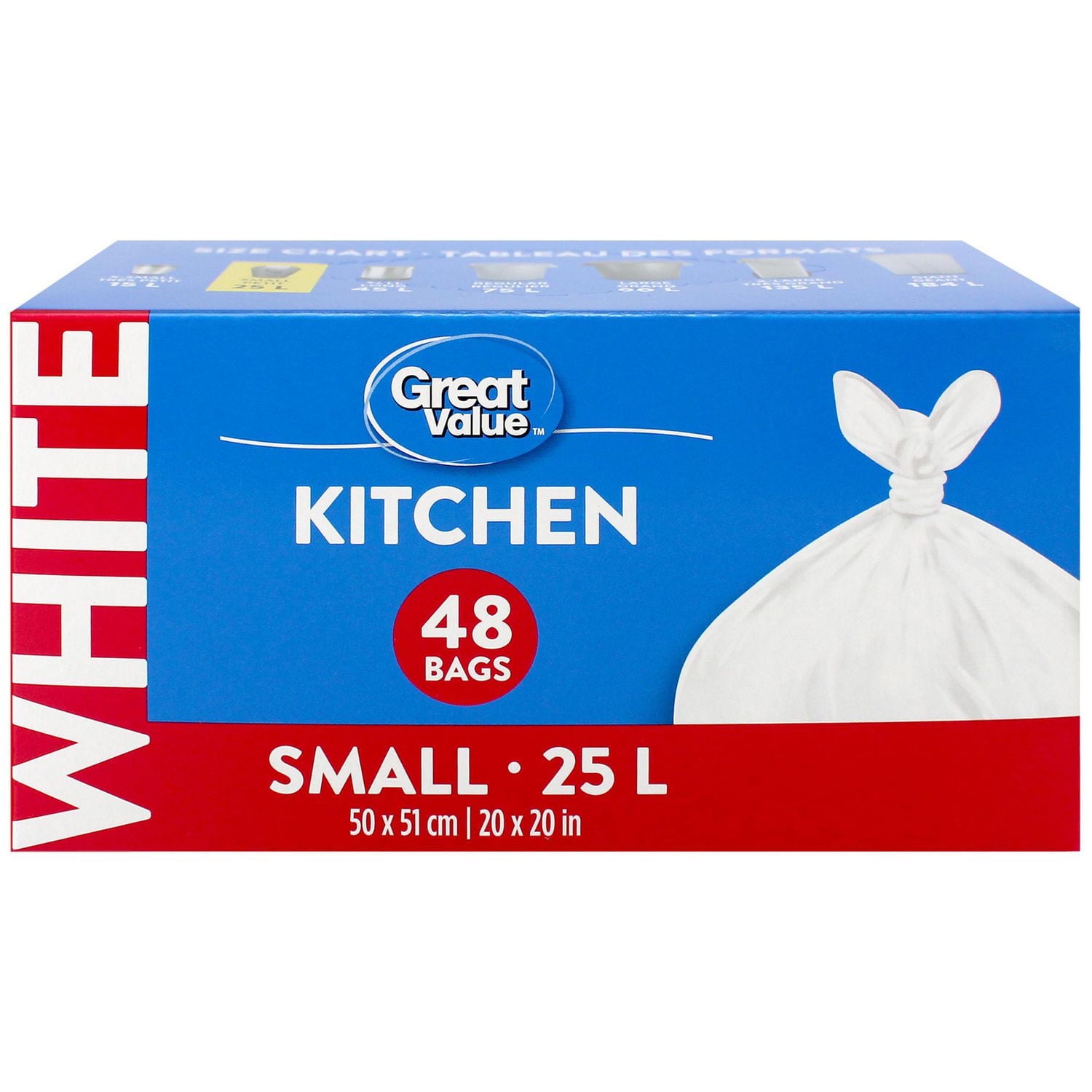 Click here for Great Value Small Kitchen Garbage Bags  25l  48 Ba... prices