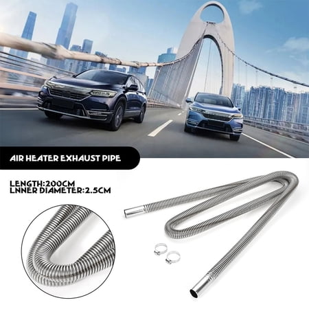 Car Heater Tube Exhaust Stainless Parking Air Vent Ducting Lightweight ...
