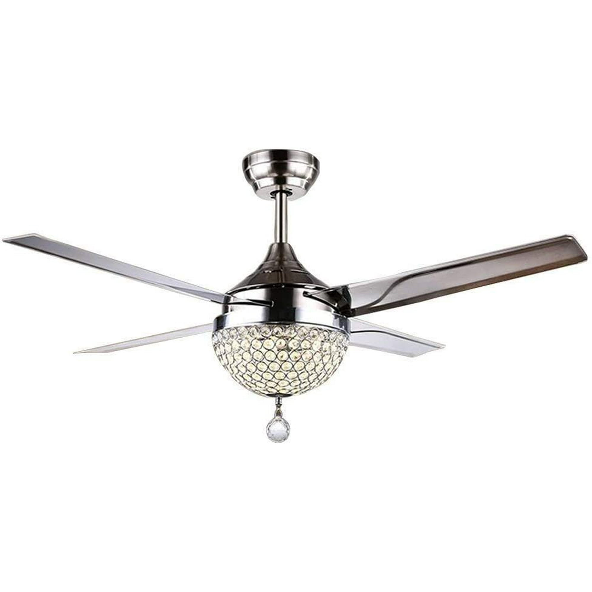 Stainless Steel Ceiling Fan With Light And Remote | Americanwarmoms.org