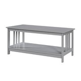Convenience Concepts Mission Coffee Table with Shelves, Easy Assembly ...