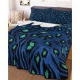 Blue Teal Leopard Quilts Bedding Set Full Size Rustic Boho Vintage ...