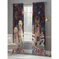 4th of July Fireworks Sheer Curtains for Living Room Bedroom ...
