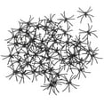60-Pack Halloween Mini Black Plastic Spiders, Tiny Fake Spiders for ...