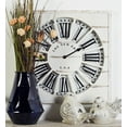 Decmode 27 X 27 Inch Farmhouse Slatted Wooden Wall Clock - Walmart.com