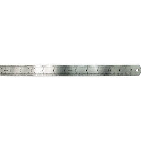 HTS 103R1 12" / 305mm Dual Sided SAE & Metric Stainless Steel Ruler ...