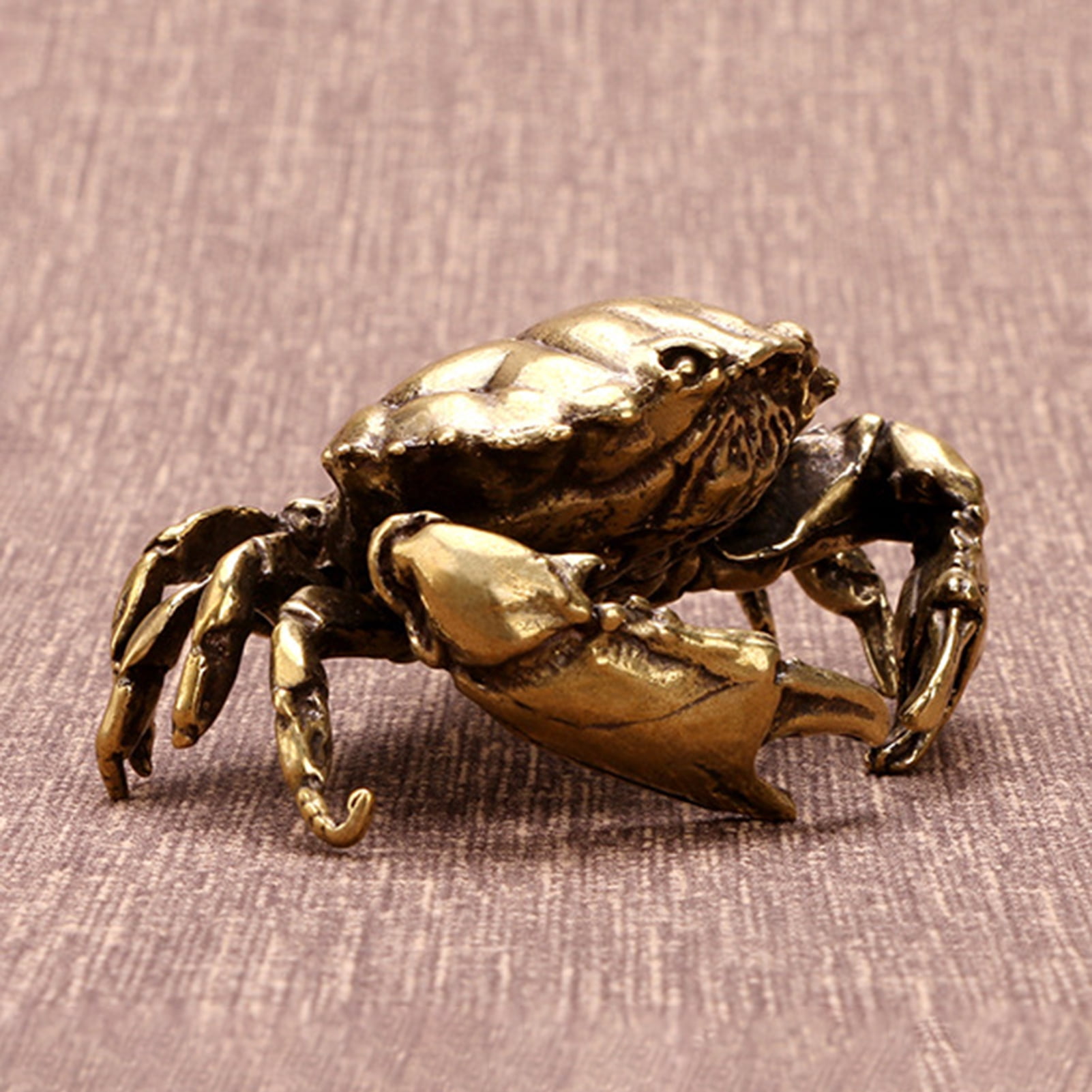 Hadanceo Crab Statue Vintage Style Easy to Care Solid Brass Crab Small ...