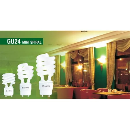 Overdrive 23W T2 Super Mini Spiral Bulbs GU24 -5000K Natural DL - Pack ...