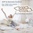 HMYG 33-inchBlack Ceiling Fan with Lights Remote Control and APP ...