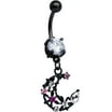 Body Candy Holiday Mistletoe Dangle Belly Ring Created with Crystals ...