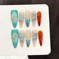 Yihe [Blue Sea Flower Shadow] Ice Blue Contrasting Color Three ...