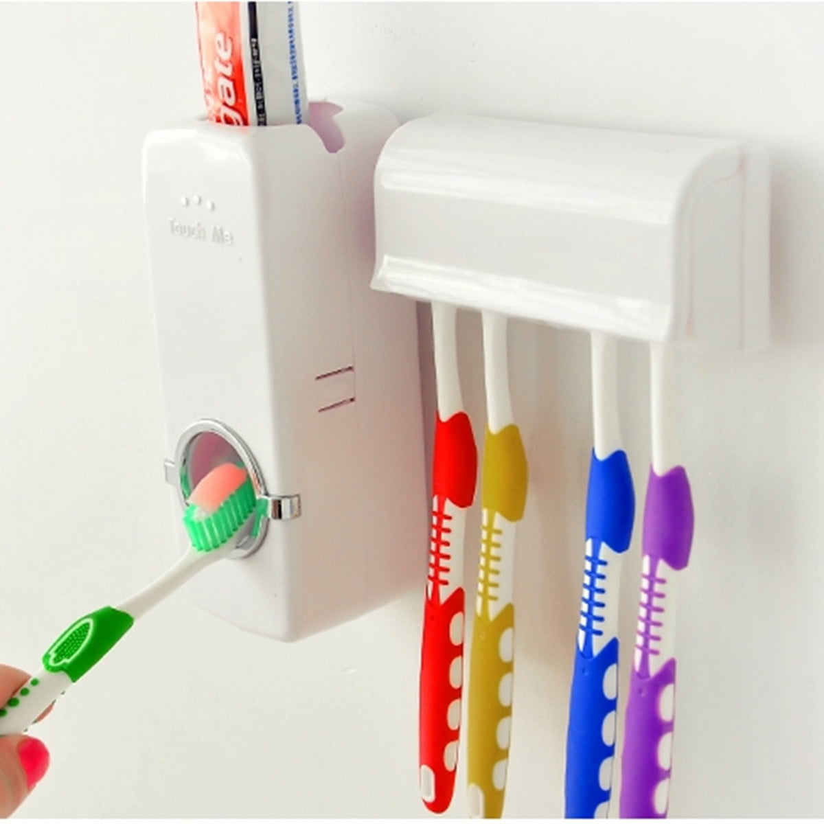 3-in-1 Automatic Toothpaste Dispenser Toothbrush Holder Wall Mounted ...