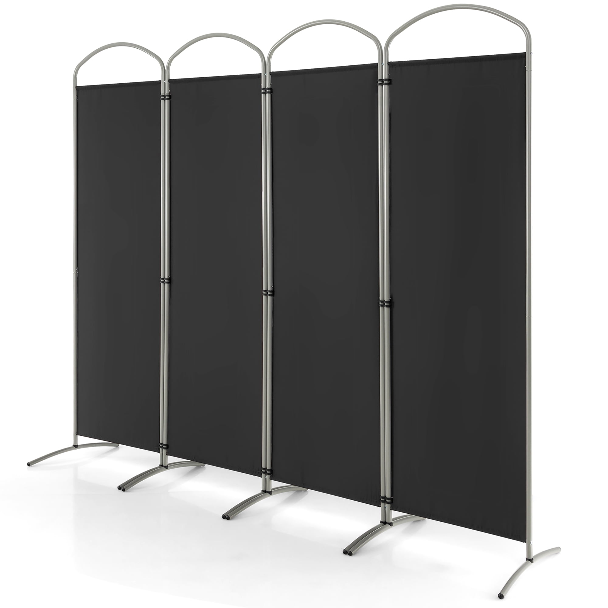 Costway 4 Panels Folding Room Divider 6 Ft Tall Fabric Privacy Screen ...