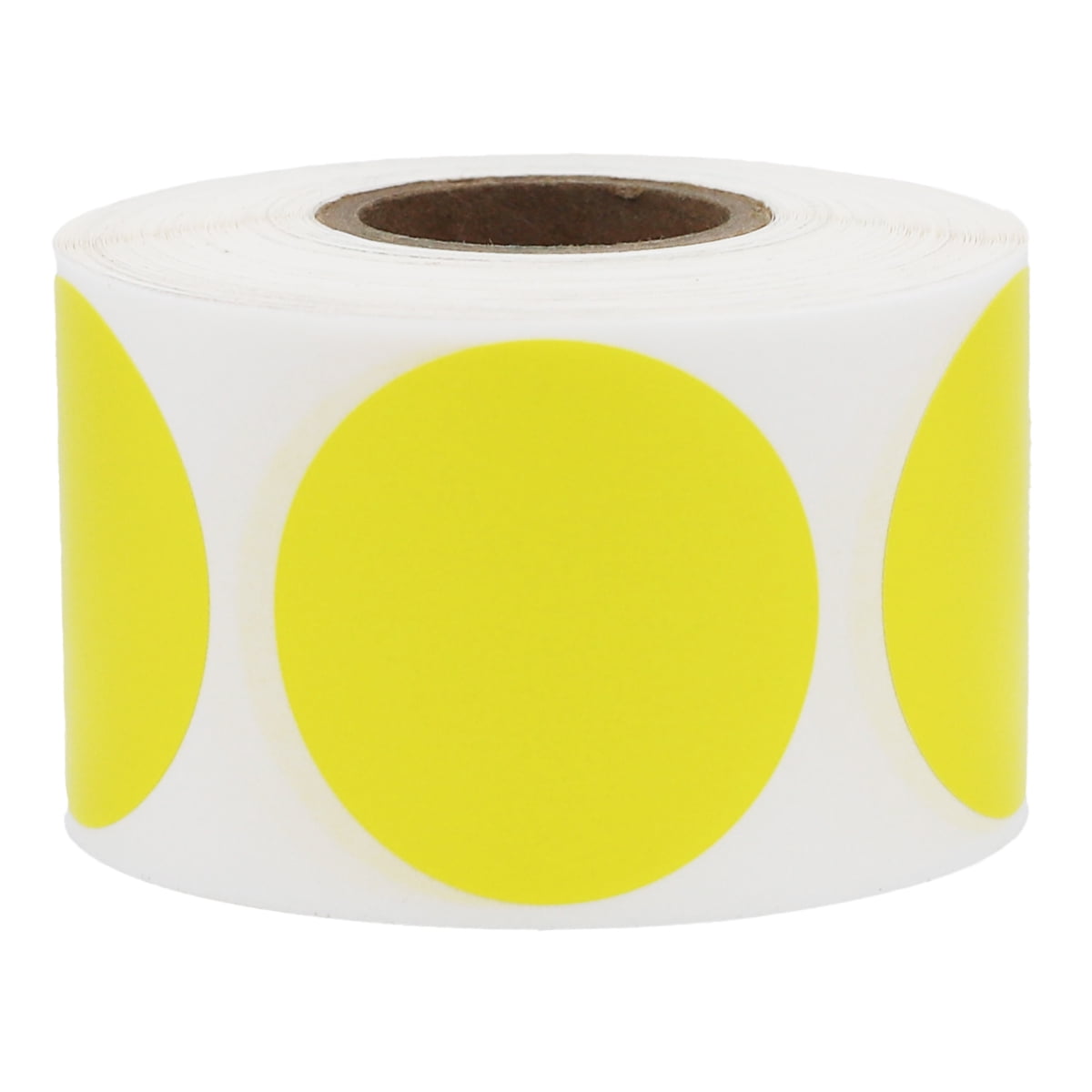 Hot Yellow Circle Dot Stickers | 1.5" Inches Round | 500 Pack - Walmart.com