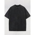 Black Washed Cotton Oversized Graphic T-Shirt With Floral Rooted In ...