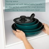 Moss & Stone 10 Pcs Blue Pots And Pans Set Removable Handle, Induction ...