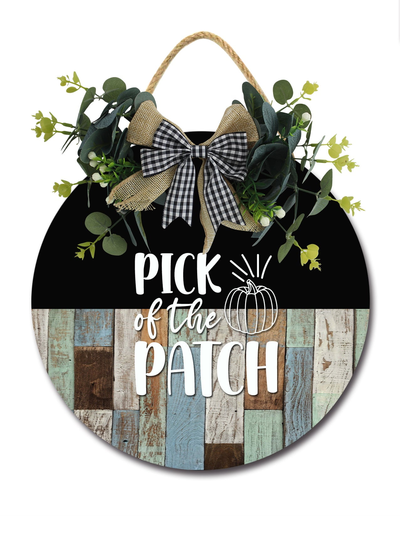 But First Pumpkin Spice Latte Sign Front Door Porch Decorations, Round ...