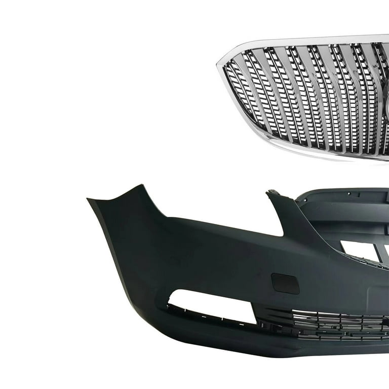 Complete Front Bumper Set Primed Compatible with 2014 2015 2016 Buick LaCrosse