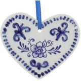Kurt Adler Christmas 3" Porcelain Delft Blue Heart Tree Star Ornaments ...