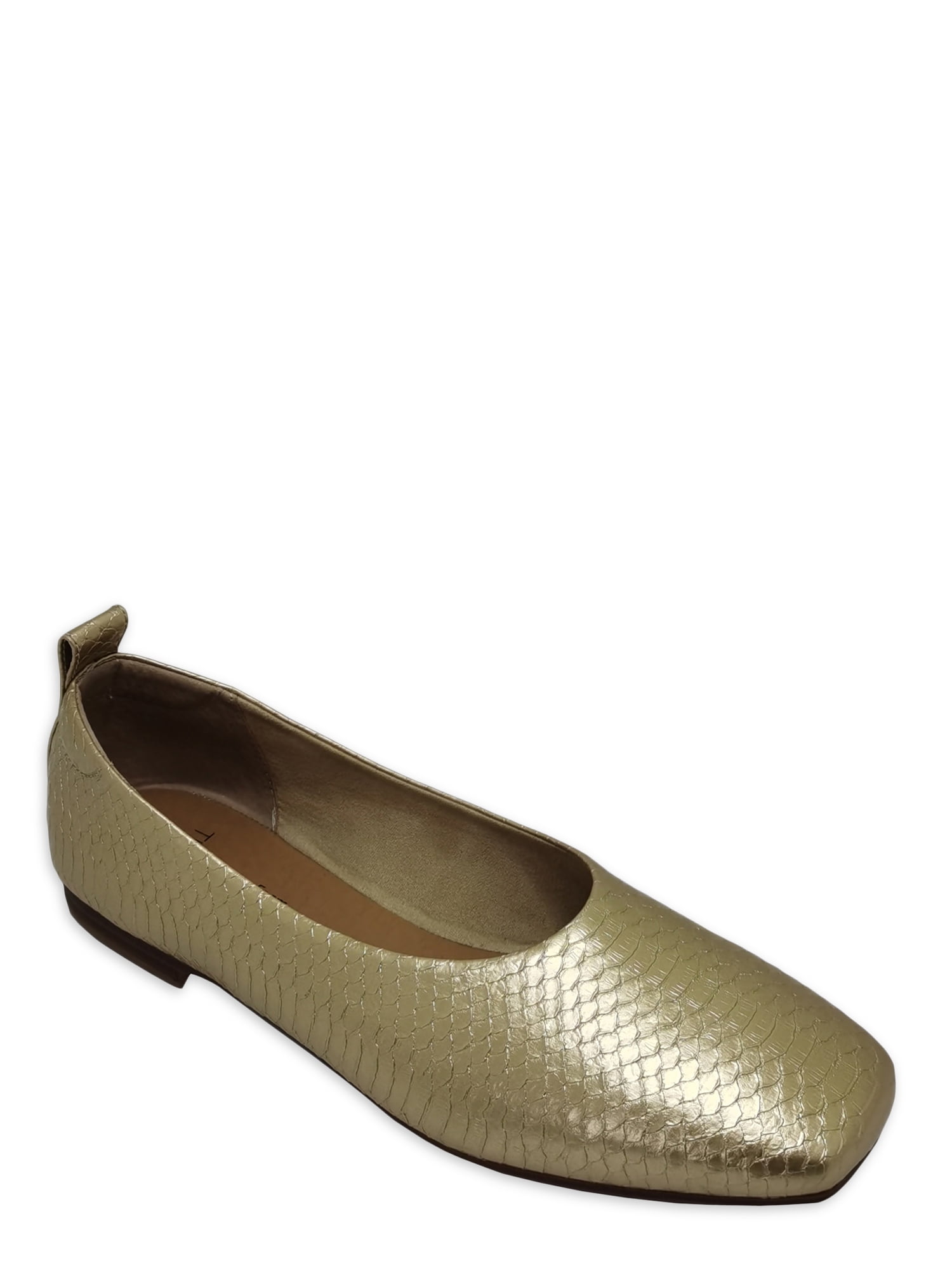 Time and Tru Women's Square Toe Ballet - Walmart.com