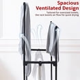 50" H Free Standing Towel Rack, 2 Tier Metal Black Towel Rack Stand for ...