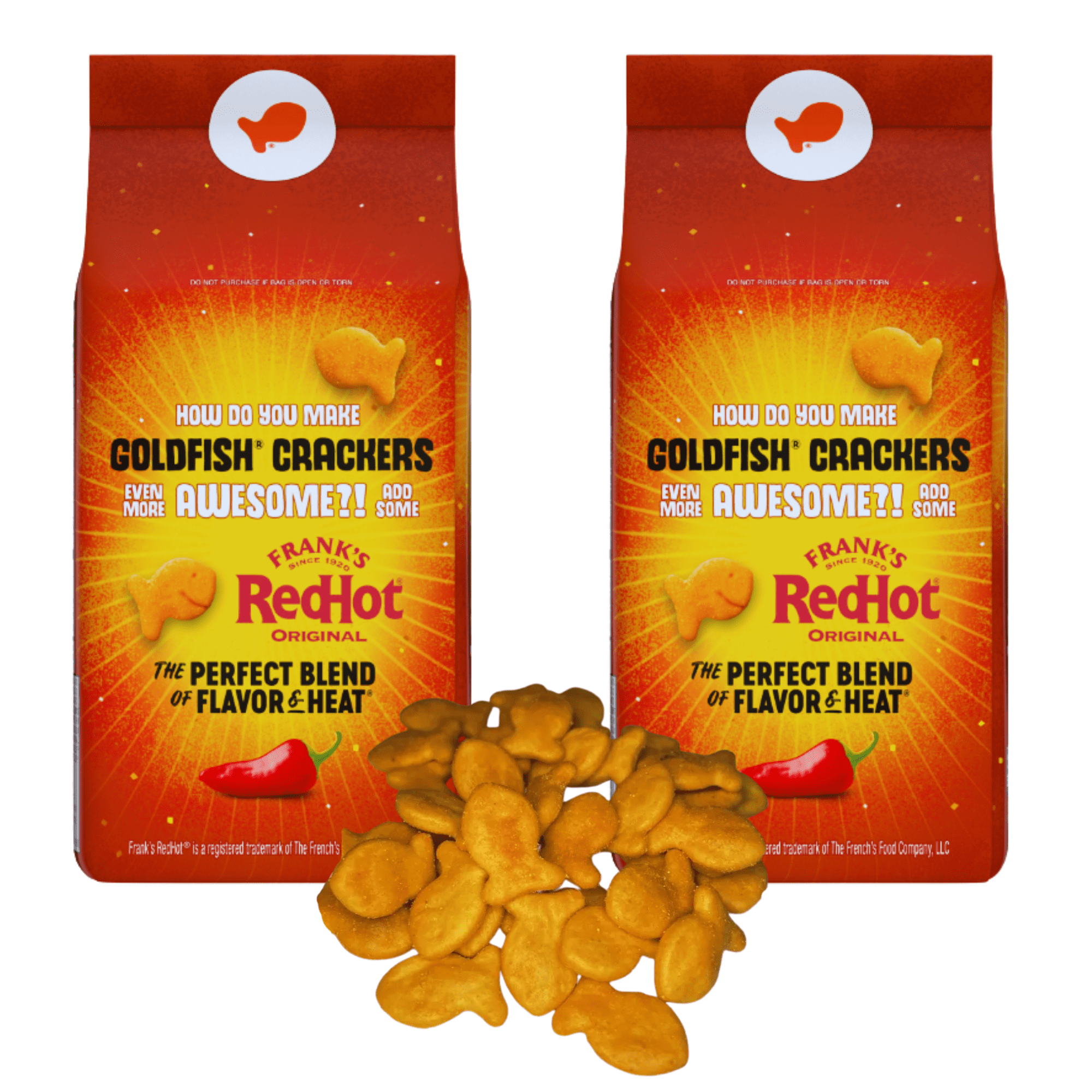 FSSTAM Limited Edition Goldfish Crackers Red Hot Baked Snack Crackers ...