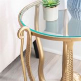 Linon Olivia Metal Octopus Table in Gold - Walmart.com