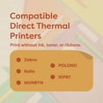 Aegis Adhesives - 2” X 2” Square Direct Thermal Multipurpose Labels for ...