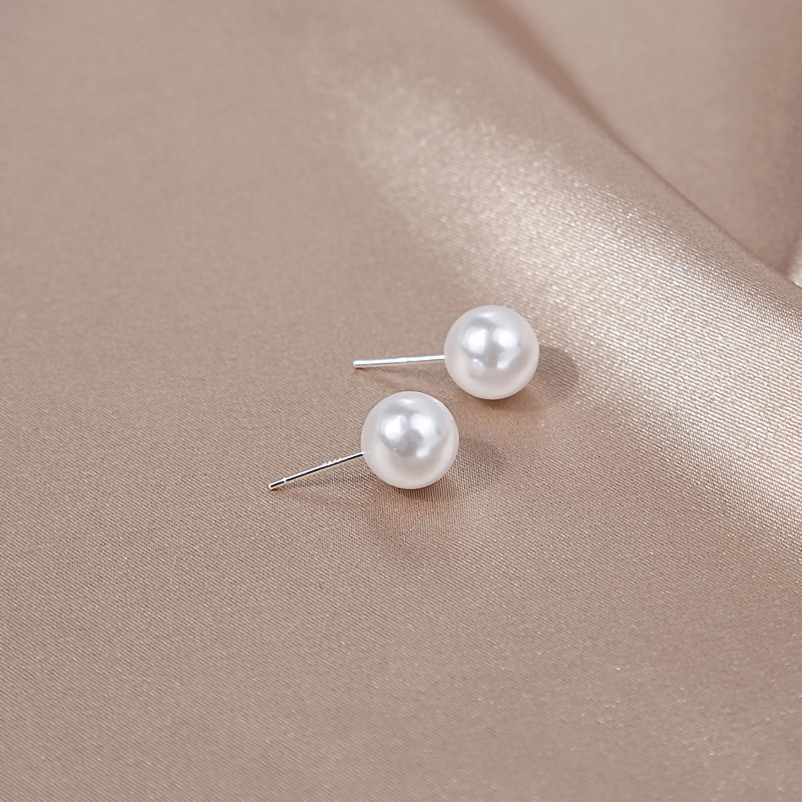 Click here for Meetca Pearl Stud Earrings pearl Stud Earrings 8mm... prices