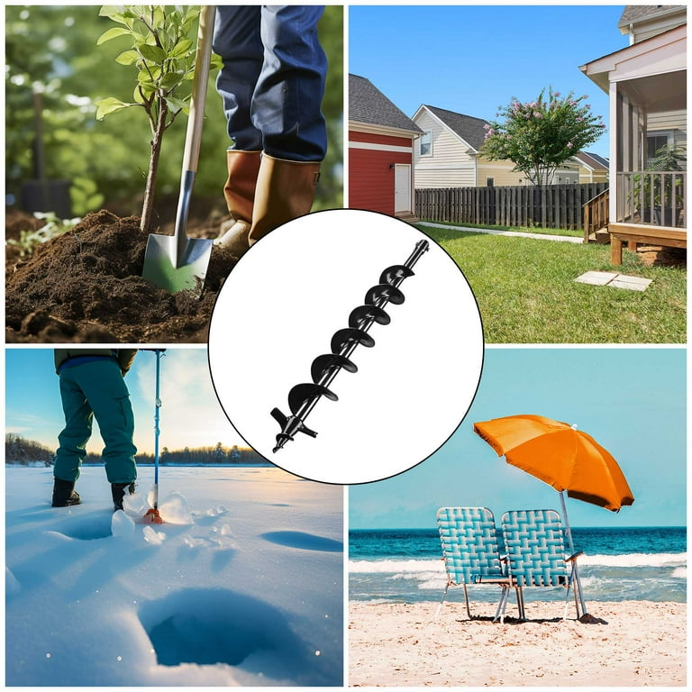 Yescom 4 Earth Auger Bit Fence Post Hole Digger Drill Bit for Gardening DIY Projects