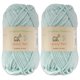 Bulky Weight Lacery Yarn 100g - 2 Skeins - 100% Cotton - Artic Blue ...