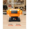 Dual Speed 8-" Bench Buffer Polisher,1/2 HP 1725/3450 RPM Metal ...