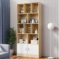 Cozy Castle, Multifunctional 4-Tier Open Shelf + 2-Door Cabinet for ...