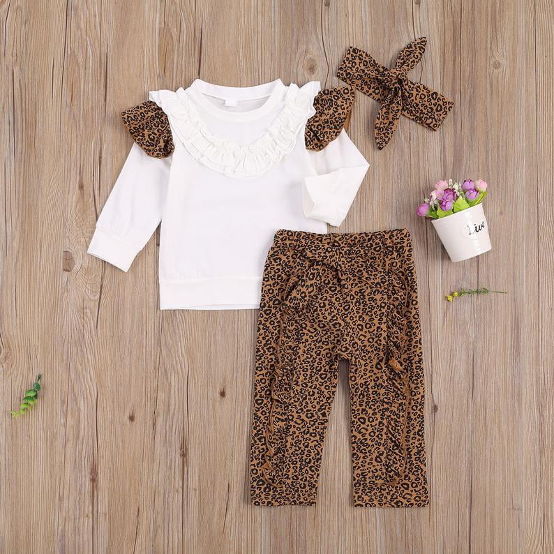 Toddler Girls 3-Piece Fall Cheetah Print Outfit 4T - Walmart.com