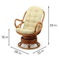 Java Handmade Natural Rattan Wicker Swivel Rocking Lounge Chair with ...