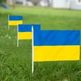 Anley Handheld Ukrainian Flags - 12 Pack Miniature 5x8 inch Flags with ...