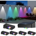 FJSHN-Solar LED Wall Light,RGB Color Changing Spotlight - Waterproof ...