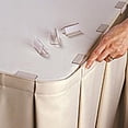 BalsaCircle 12 Clear 0.4" Plastic Table Skirt Clips Wedding Reception ...
