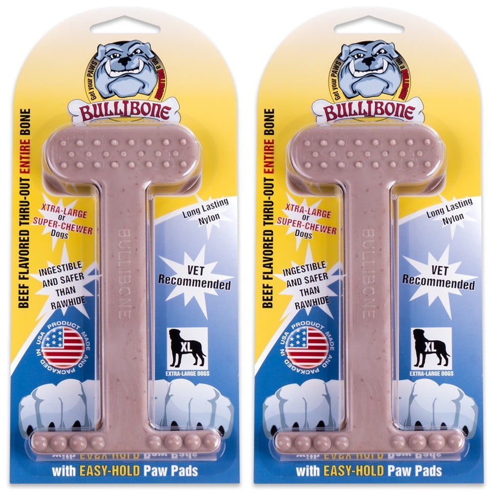 Bullibone Beef XL Dog Chew Toys For Aggressive Chewers - Tough Dog ...