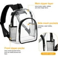 12” Cute Clear Backpack Plastic Transparent Bookbag See Through Plastic ...