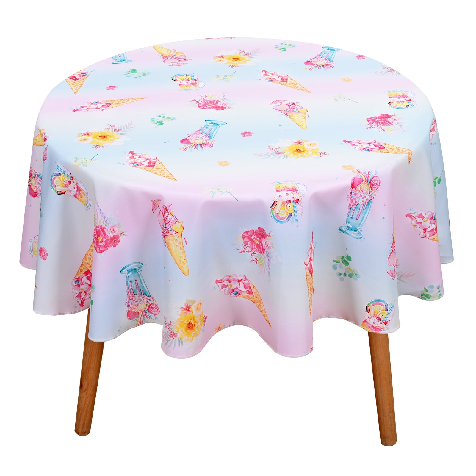 Sevenstars Ice Cream Tablecloth Summer Tablecloth Colorful Waterproof ...