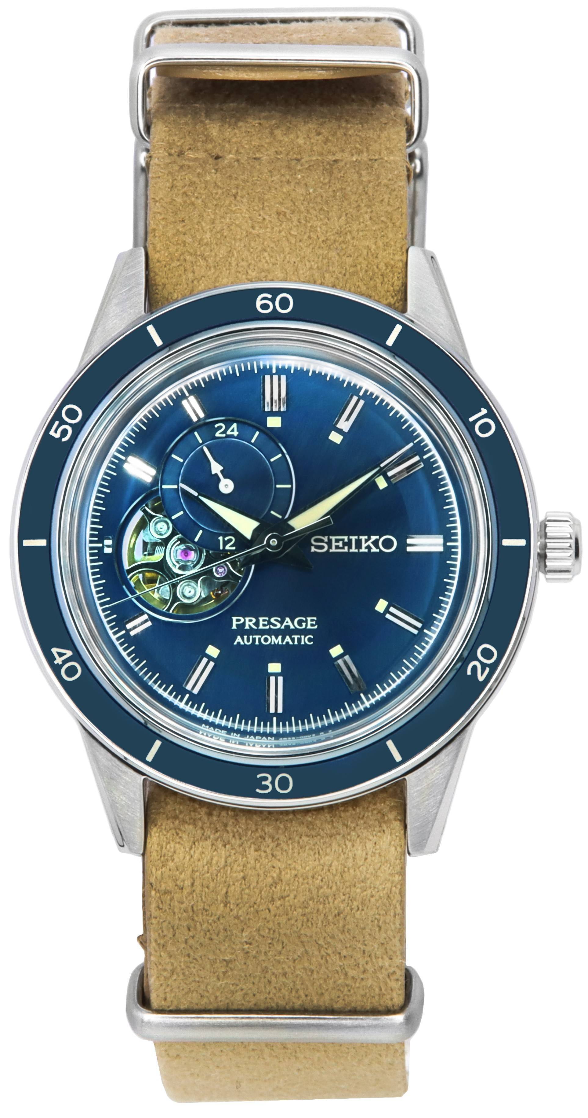 Seiko Presage Style60s Heritage Blue Open Heart Dial Automatic SSA453 ...