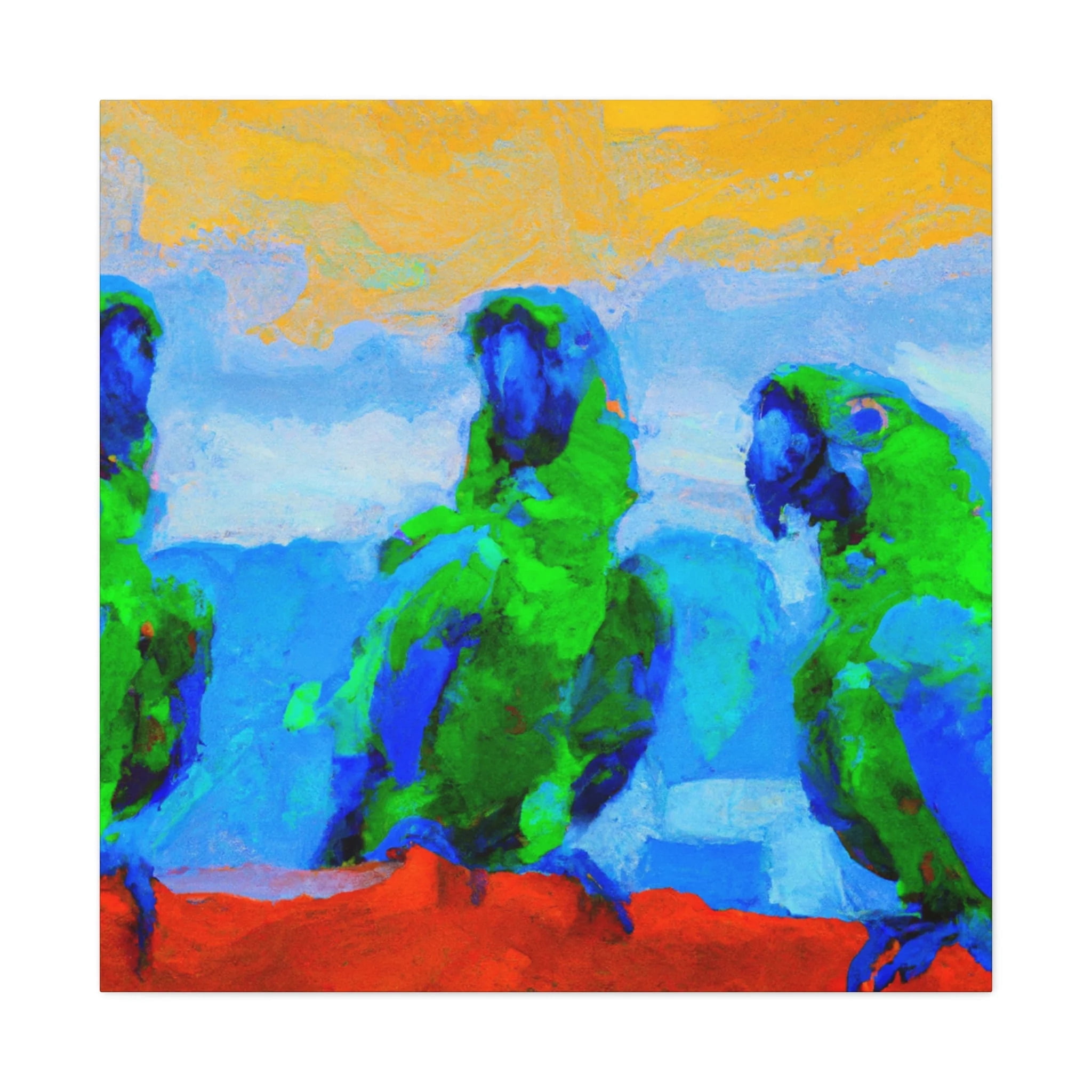 Parrots Tinged with Passion - Canvas - Walmart.com