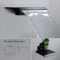 Bathtub Shower Faucet 7 Inch Tub Spout Matte Black Wall Mount Waterfall ...