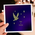 3drose, Peace at Christmas with Dove in Flight Festive Logo, 12 ...