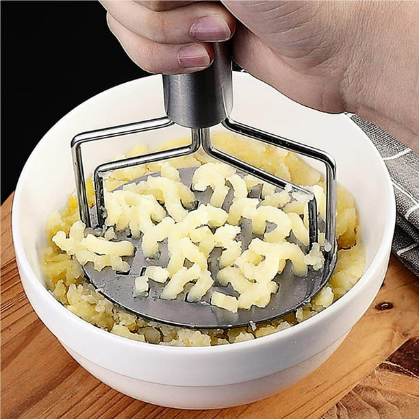 Stainless Steel Potato Mud Mixer Manual Double Layered Potato Masher ...