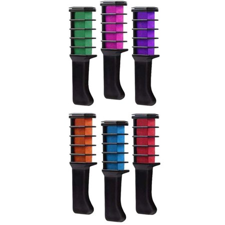 YSX 6pcs Hair Chalk Comb Temporary Hair Color Washable Non Toxic Mini ...