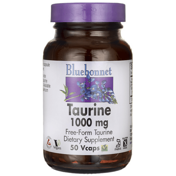 Taurine 1000 Mg. By Bluebonnet - 50 Vegetarian Capsules - Walmart.com